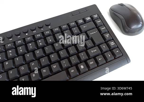 Close-up view of fingers pressing the Enter key on a modern computer ...