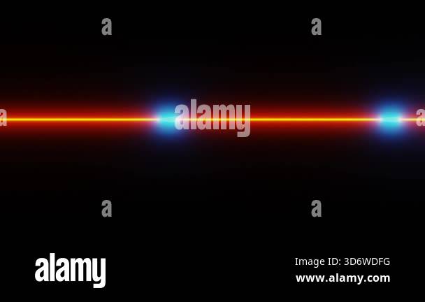 Orange light beam with blue moving lights, seamless loop using as ...