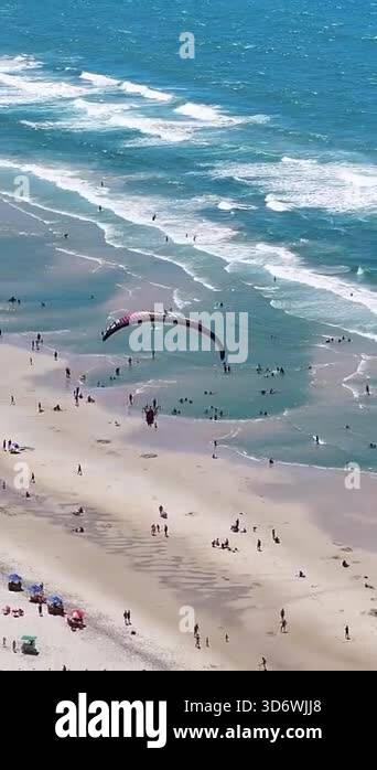 Parasail In Fortaleza Ceara Brazil. Idyllic Beach. Nature Landscape ...