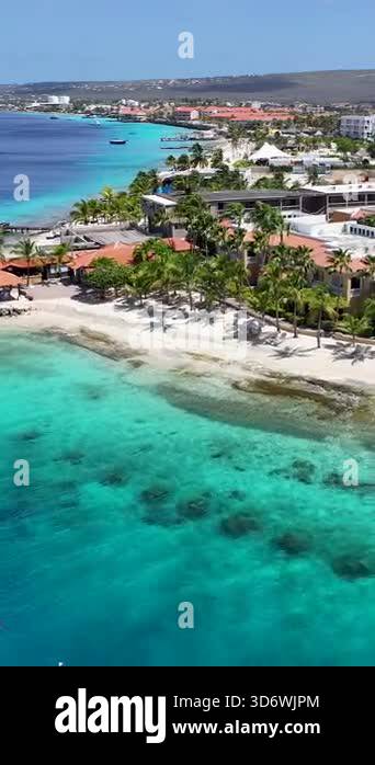 Bonaire Skyline At Kralendijk In Bonaire Netherlands Antilles. Beach ...