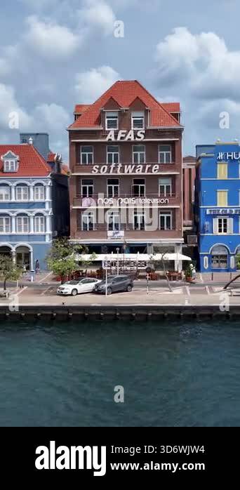 Colored Buildings At Punda In Willemstad Curacao. Caribbean Island ...