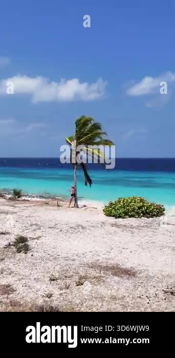 Pink Beach At Kralendijk In Bonaire Netherlands Antilles. Beach ...