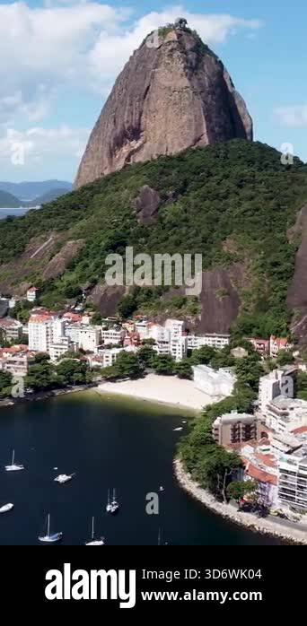 Aerial landscape of Rio de Janeiro Brazil. Tropical beach scenery ...