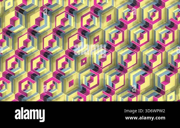 Abstract seamless loop animation with a symmetrical structure of ...