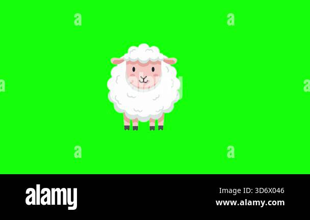 Animated Sheep Illustration Cute and Funny Farm Animal Animation Stock ...