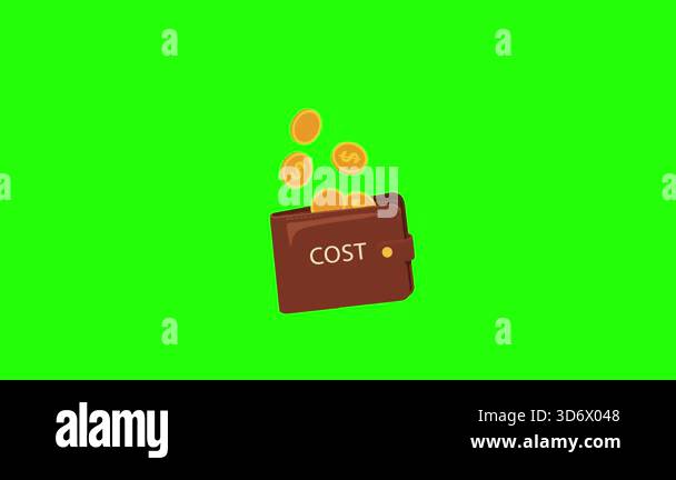 Animated Cost Illustration on Green Screen Stock Video Footage - Alamy