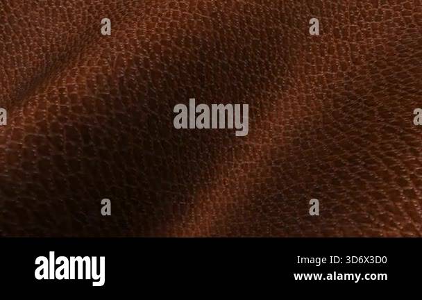 Natural brown leather waves unfolding in textured warm animation ...