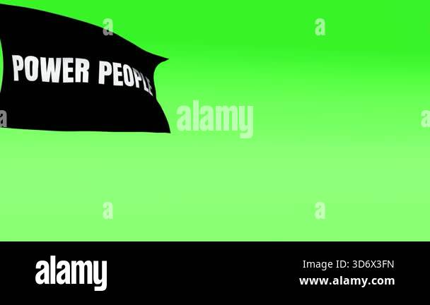 Waving Flag Illustration with People Power Text Protest Symbol ...