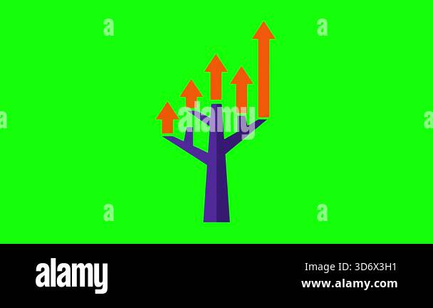 Animation Tree Growth Graph Illustration Stock Video Footage - Alamy