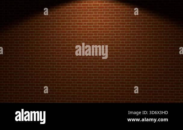 Red Brick Wall Light Animation Stock Video Footage - Alamy