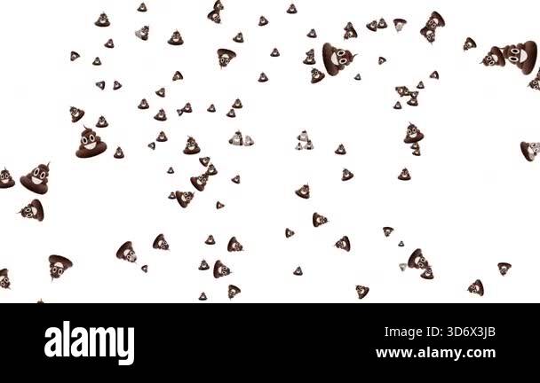Poop Emoticon White Screen Video Stock Video Footage - Alamy