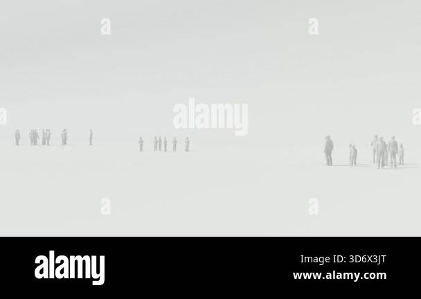 White Screen Animation of Groups with Adults Children and Women Stock ...
