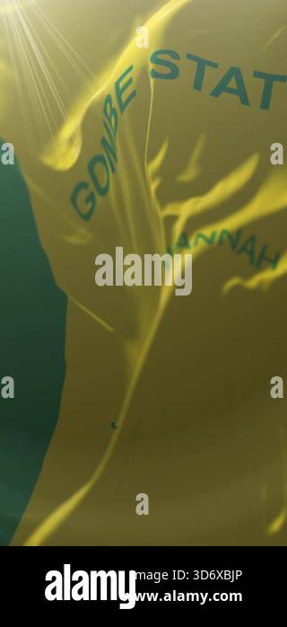 Gombe State Flag, Nigeria. Loop. 4K Vertical Stock Video Footage - Alamy