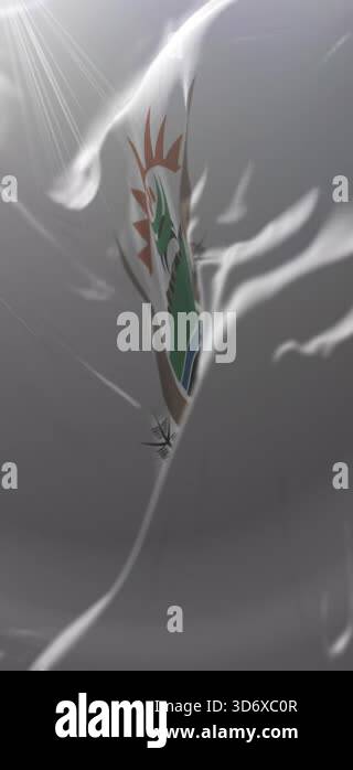 Amathole District Municipality Flag, South Africa. Loop. 4K Vertical ...