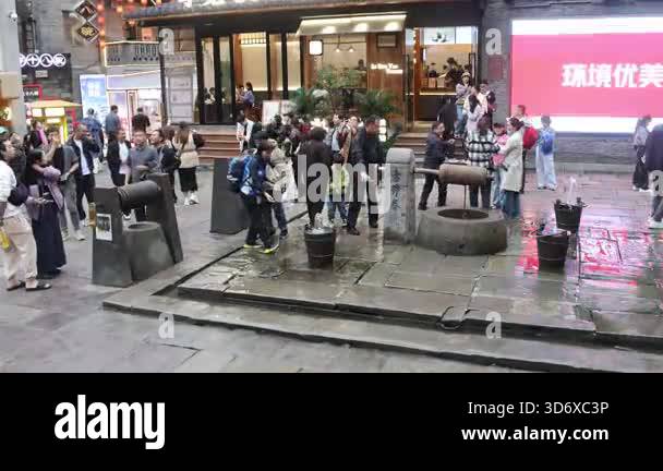 Chongqing, China- 11 Nov 2025: Tourists visit to famous attraction ...