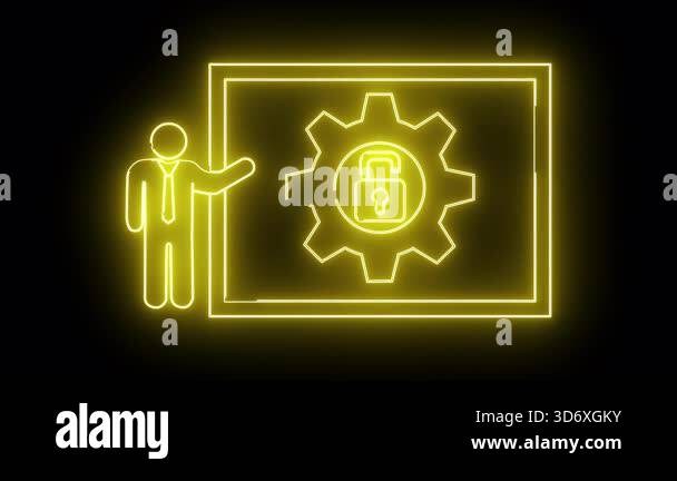 Neon graphic person presenting screen Stock Videos & Footage - HD and ...