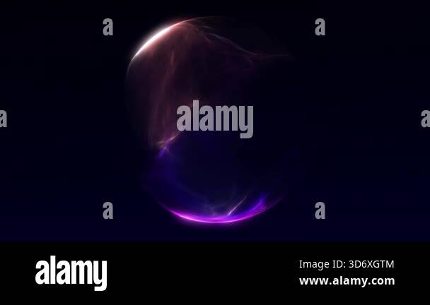 Dynamic pink and blue glowing plasma sphere animation with fluid motion ...