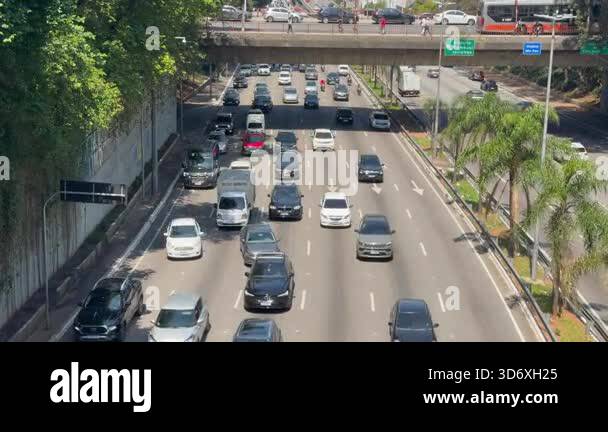 Highway traffic at Liberdade in So Paulo, Brazil. November 11, 2025 ...