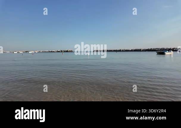 A calm, wide shot photograph of the Adriatic Sea at Cattolica ...