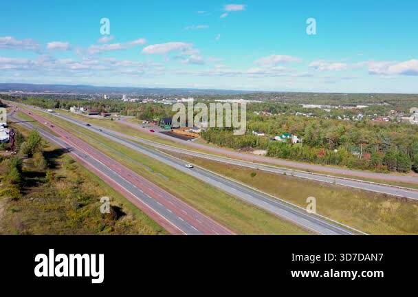 Aerial drone footage of the beautiful town of Truro in central Nova ...