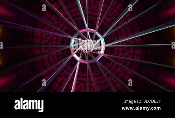 Tunnel video loop seamless screensaver featuring vibrant colors and ...