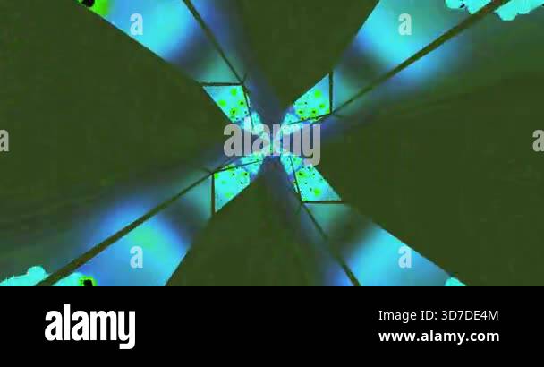 Vibrant tunnel video loop creates mesmerizing screensaver effect with ...