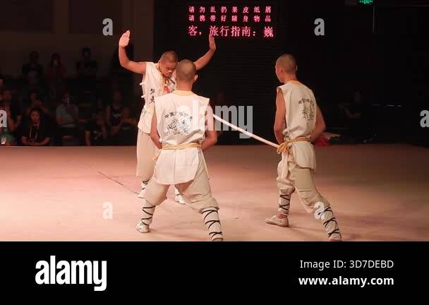 September 17th 2024 - Shaolin, China: Shaolin Monks performing Wushu ...