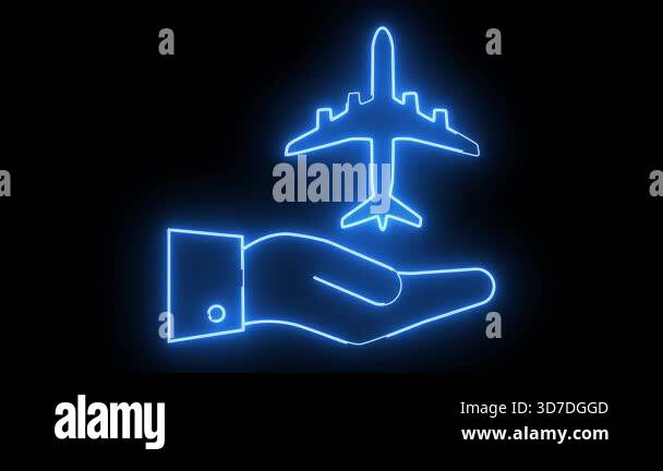 Airplane support icon outline Stock Videos & Footage - HD and 4K Video ...