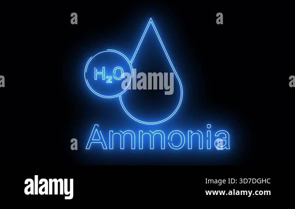 A neonblue graphic depicts water H2O combined with a teardrop symbol ...
