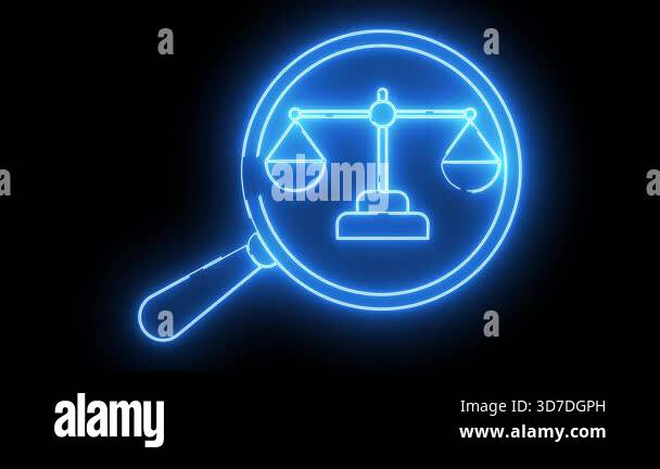 A glowing blue outline of a magnifying glass reveals the scales of ...