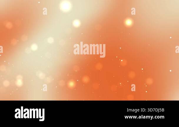 Warm glowing orange bokeh lights create a soft, dreamy, uplifting scene ...