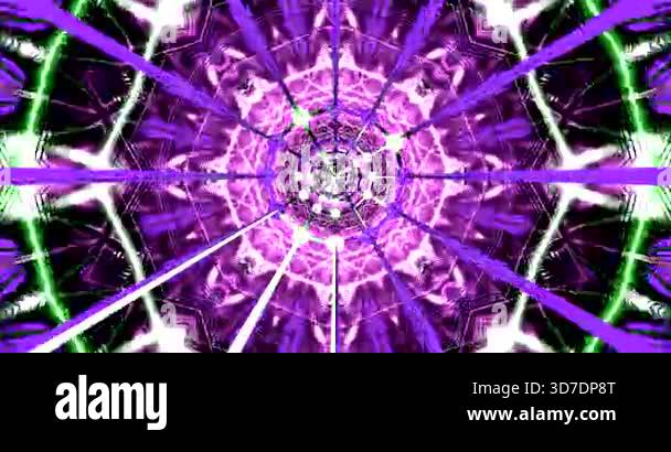 Vivid tunnel video loop with bright colors and dynamic patterns for ...