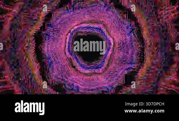 Colorful tunnel video loop creates mesmerizing visual effects for ...