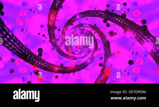 Seamless tunnel video loop screensaver creating a vibrant visual ...
