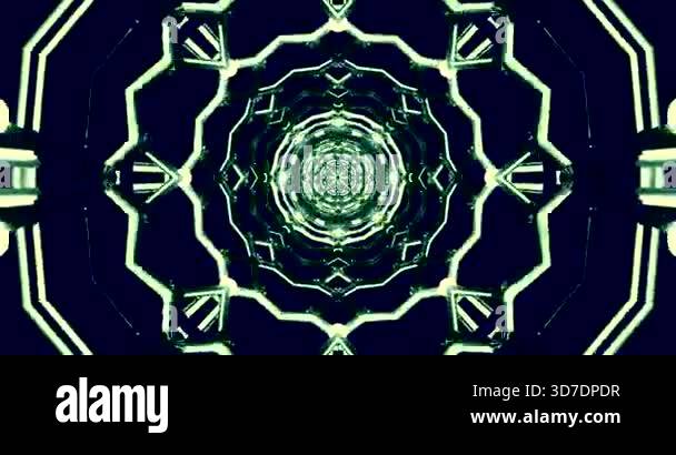 Seamless green tunnel video loop creates a captivating visual ...