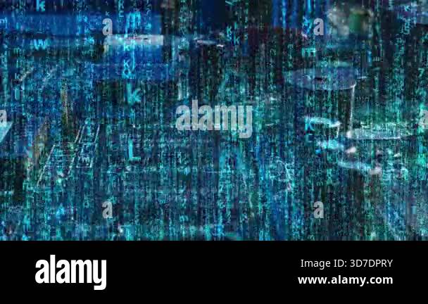 close up of computer programming on the circuit board background ...