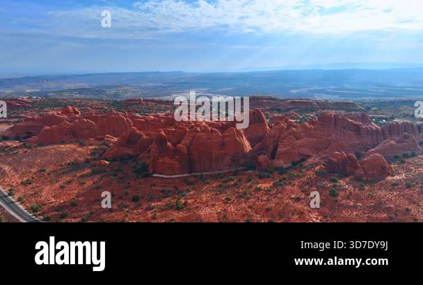 Scenic view on the striking beauty of the Arches National Park, Utah ...
