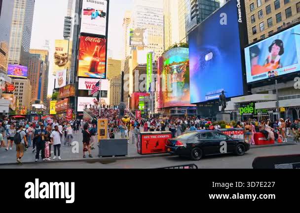 New York, USA, 28 August 2025: Times Square in New York crowded at ...