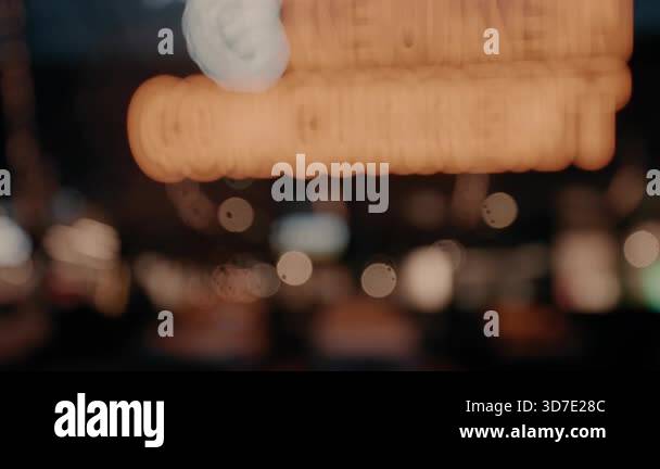 Golden and red warm bokeh lights on a dark background softly blurred ...