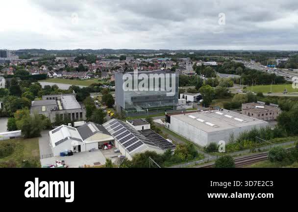 data center aerial drone video, AI infrastructure, cloud computing ...