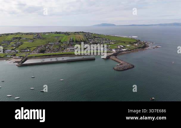 Aerial view of Mullaghmore harbour in County. Sligo, Ireland Stock ...