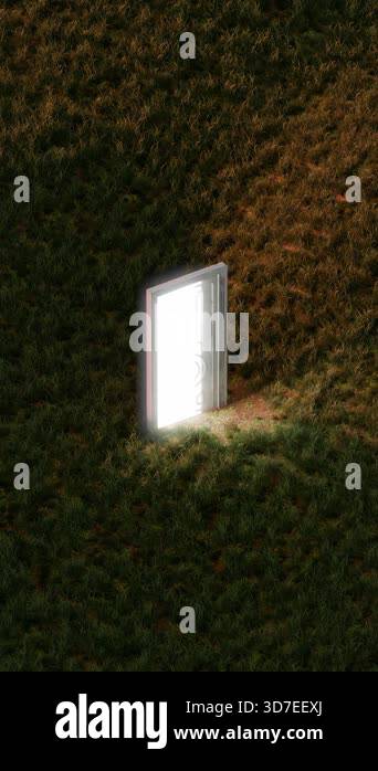 3D loop satisfying door corridor animation Stock Video Footage - Alamy
