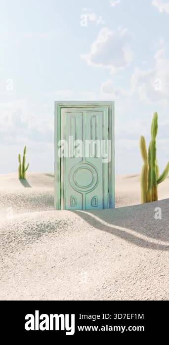 3D loop satisfying door corridor animation Stock Video Footage - Alamy
