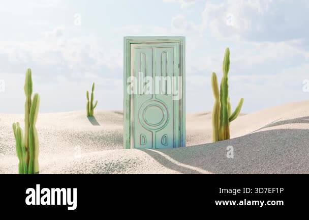 3D loop satisfying door corridor animation Stock Video Footage - Alamy