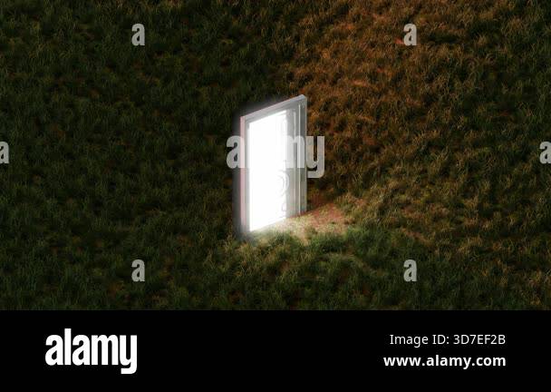 3D loop satisfying door corridor animation Stock Video Footage - Alamy