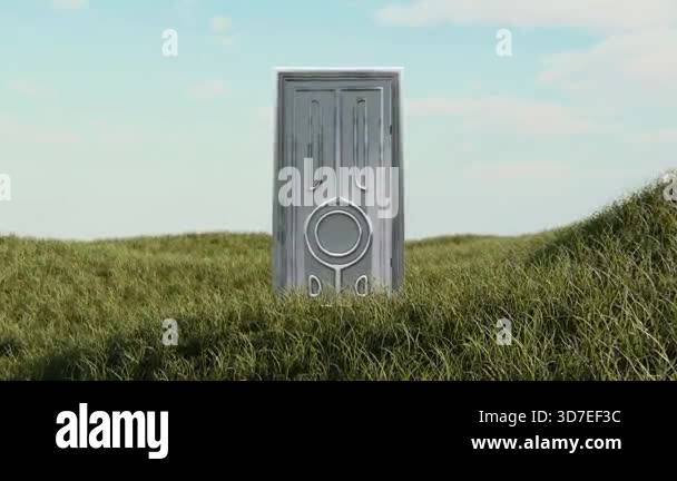 3D loop satisfying door corridor animation Stock Video Footage - Alamy