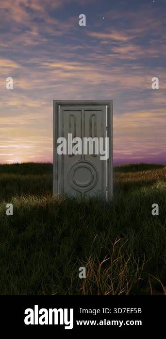 3D loop satisfying door corridor animation Stock Video Footage - Alamy