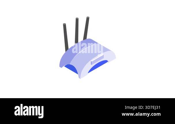 Take your hands on this amazing isometric icon animation of wifi router ...