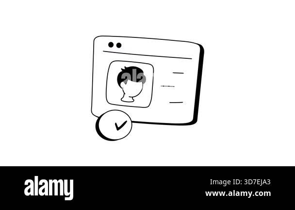 Authentication icon black vector Stock Videos & Footage - HD and 4K ...