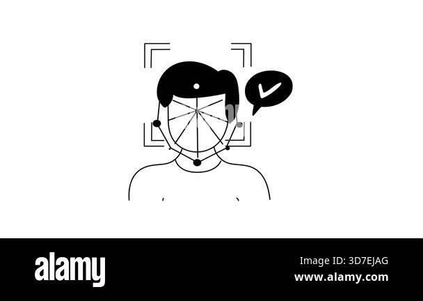 Take a look at this amazing animated icon of face recognition in modern ...